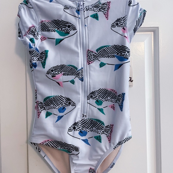 Tea Collection | Swim | New Tea Collection Girls Fish Print Quarterzip ...